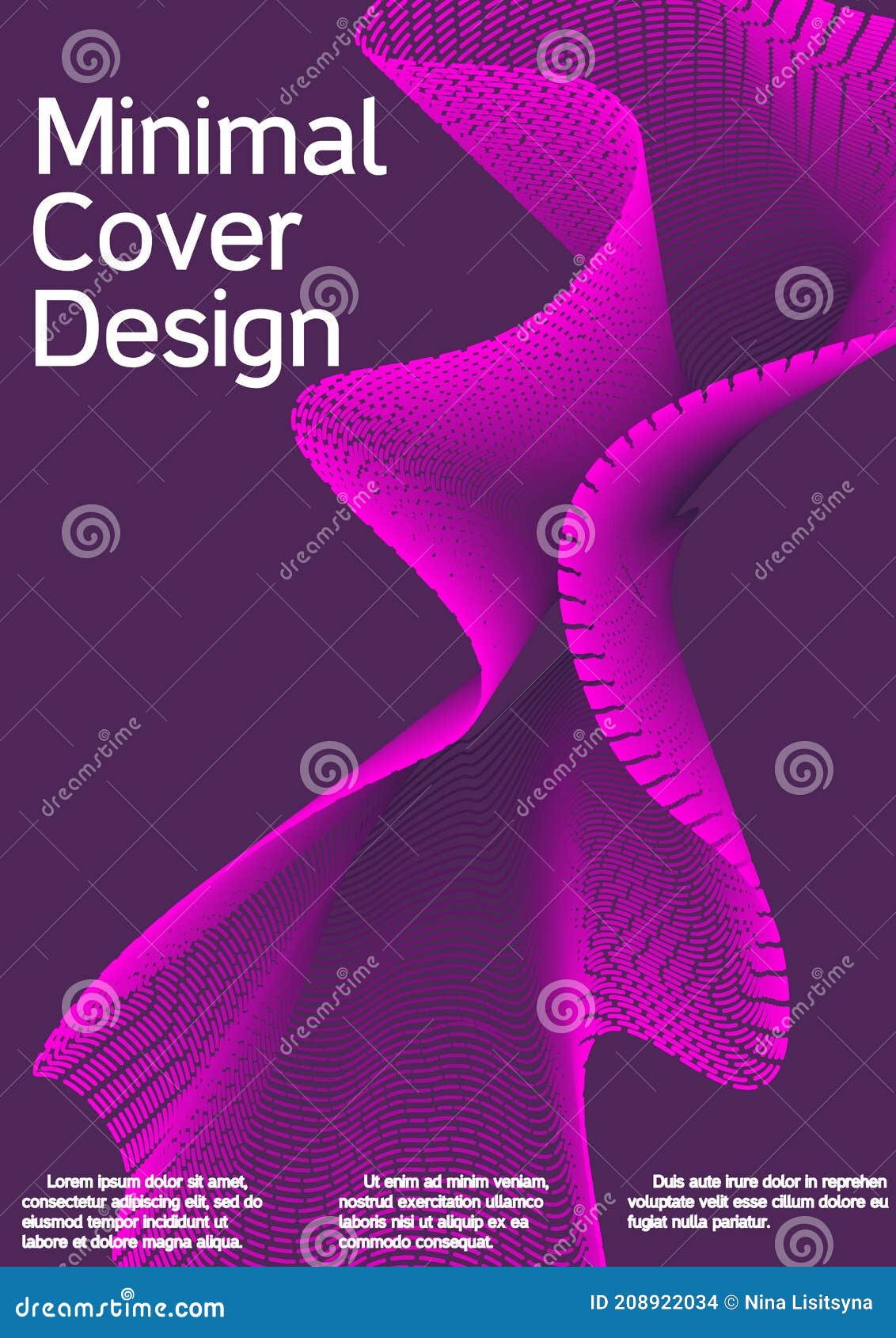 Future Futuristic Template with Abstract Current Forms Stock Vector ...