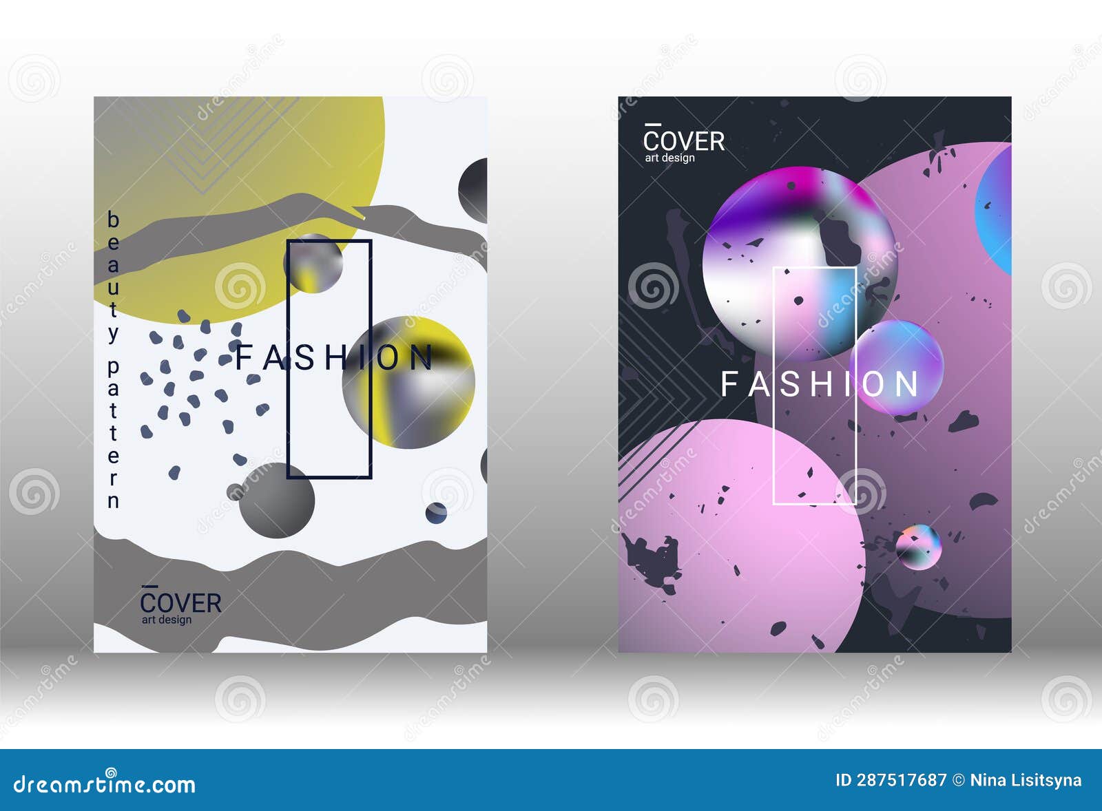 Future Futuristic Template with Abstract Forms for Banner Design ...