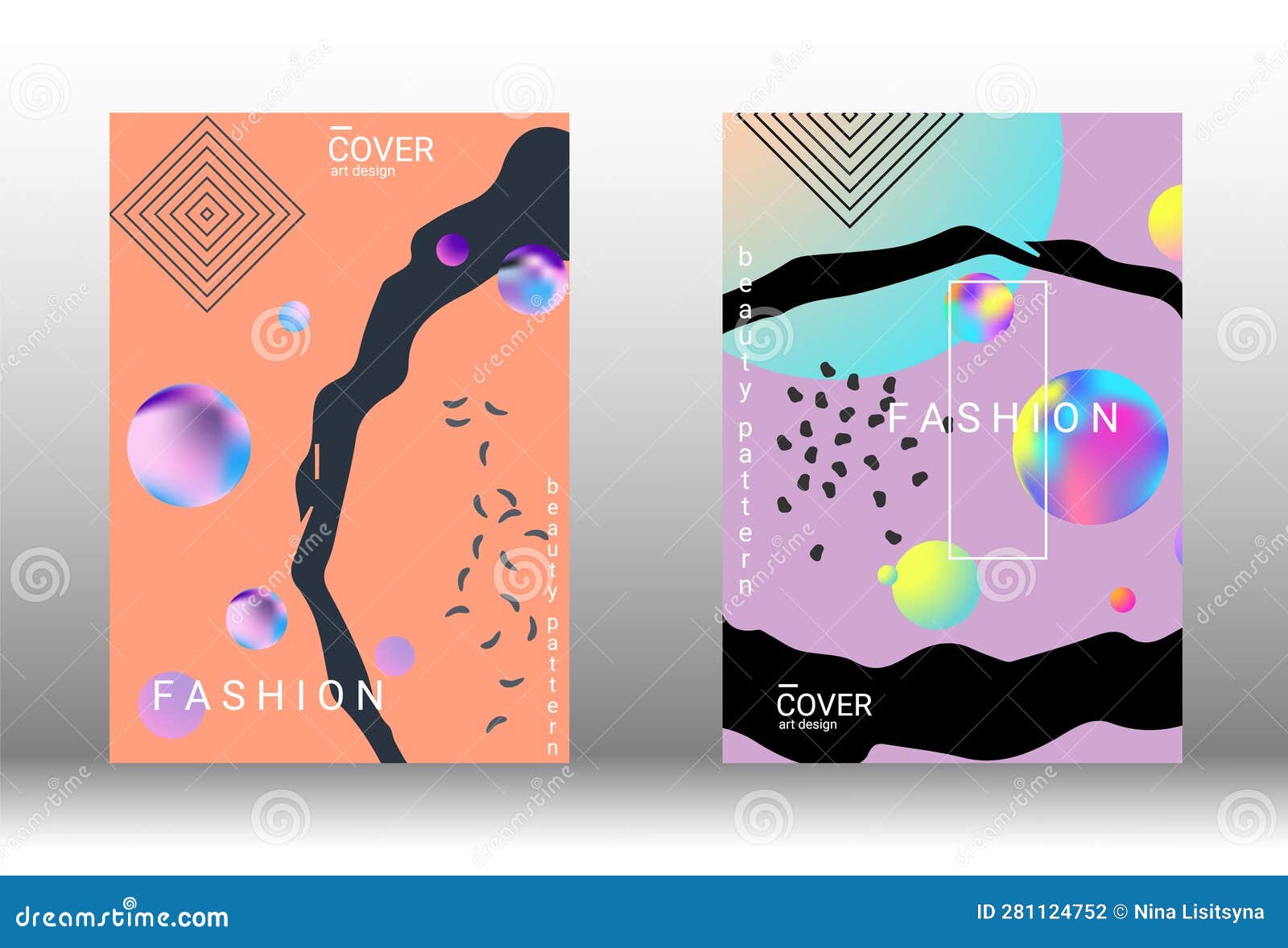 Future Futuristic Template with Abstract Forms for Banner Design ...