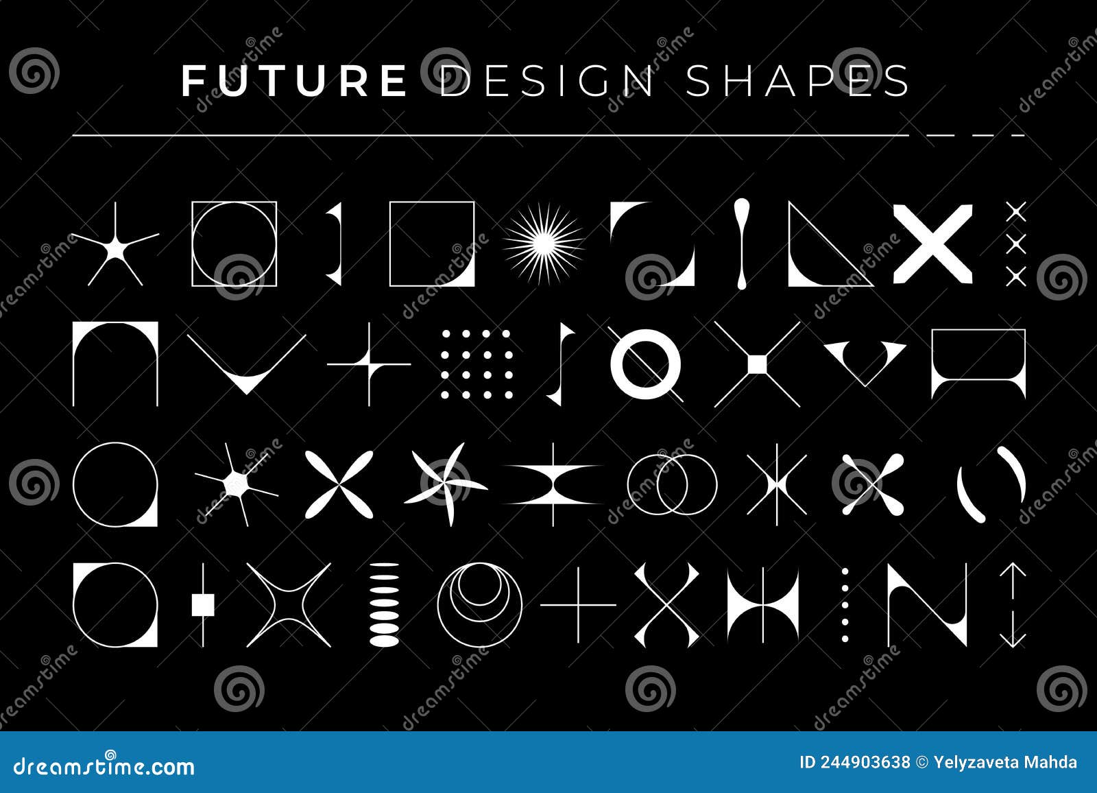 Future Geometric Brutalist Shapes. Simple Primitive Bold Forms for ...