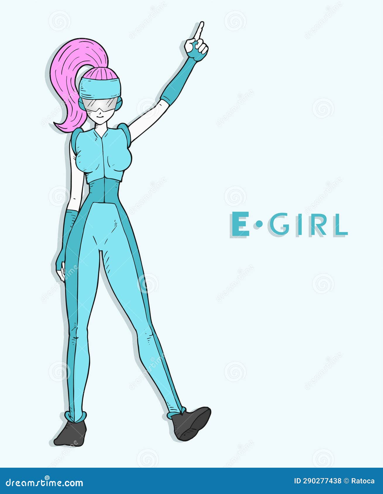 Future girl draw stock vector. Illustration of glasses - 290277438