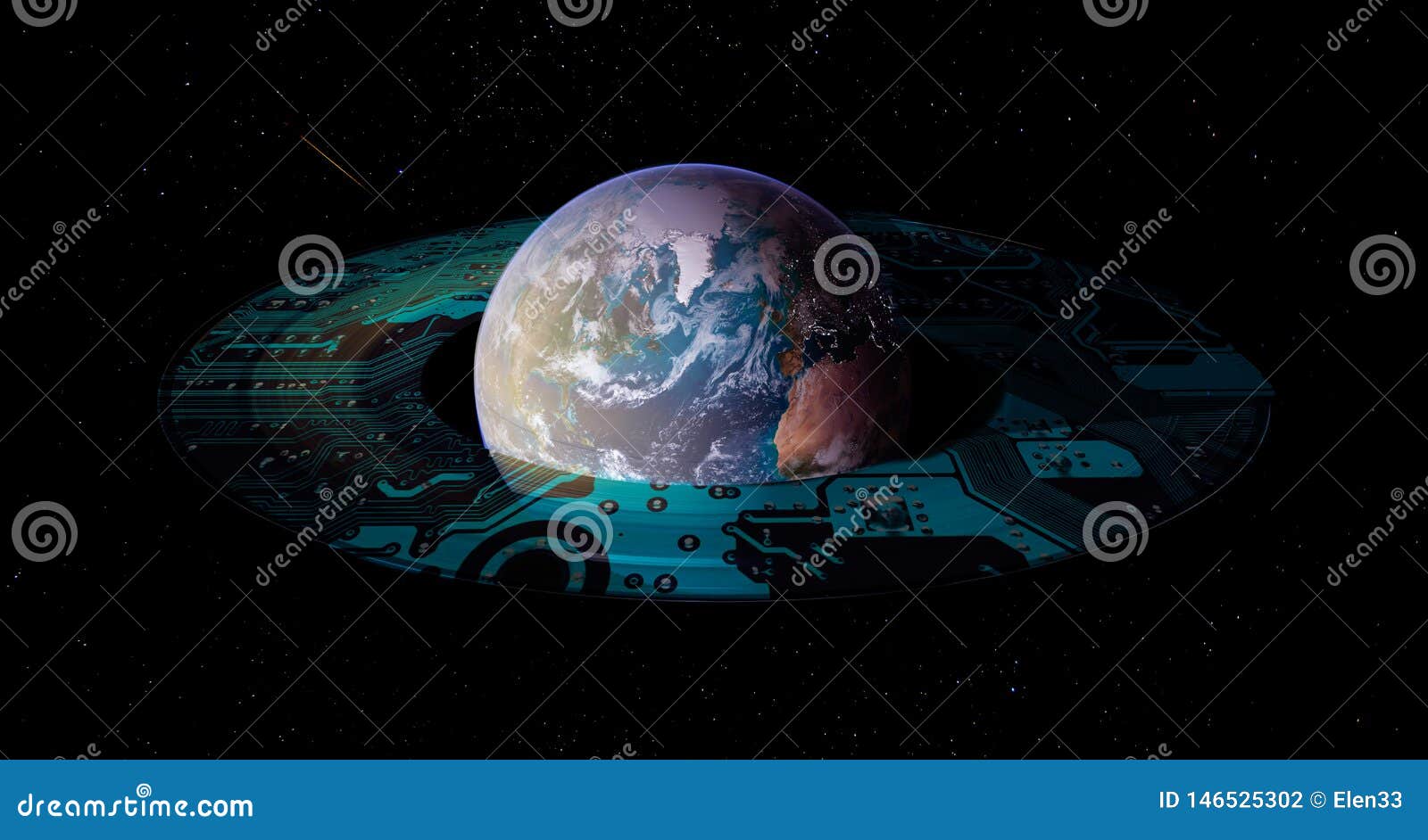 Future Global Techno Development Concept Stock Photo - Image of eclipse ...