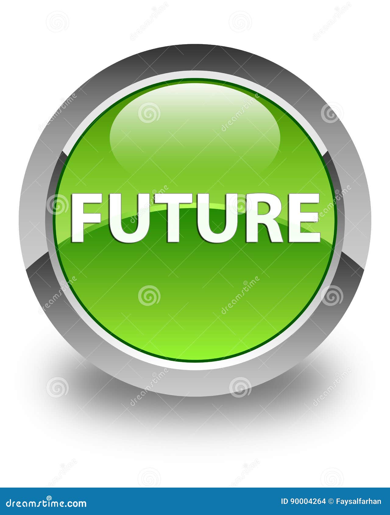 Future Glossy Green Round Button Stock Illustration - Illustration of ...
