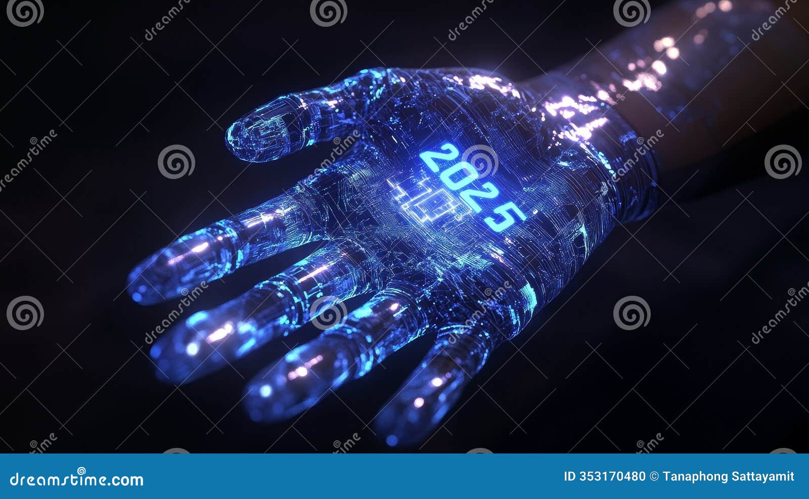 Future Hand 2025 Futuristic Hand Technology Innovation Progress Future ...