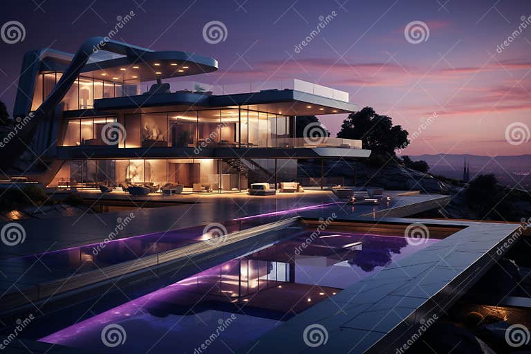 Future House, Futuristic. Smart Technologies, Energy Efficiency, Smart ...