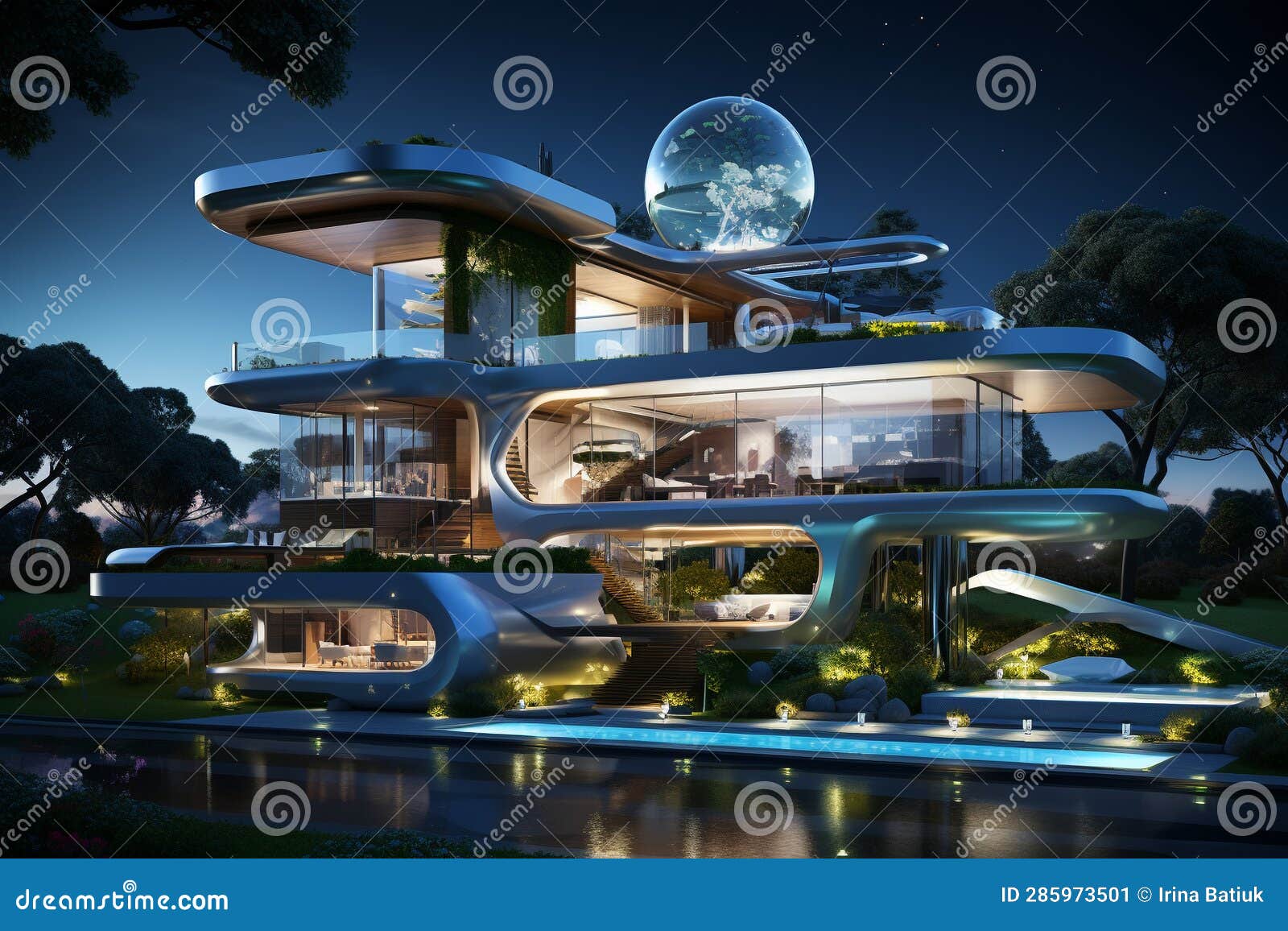 Future House, Futuristic. Smart Technologies, Energy Efficiency, Smart ...