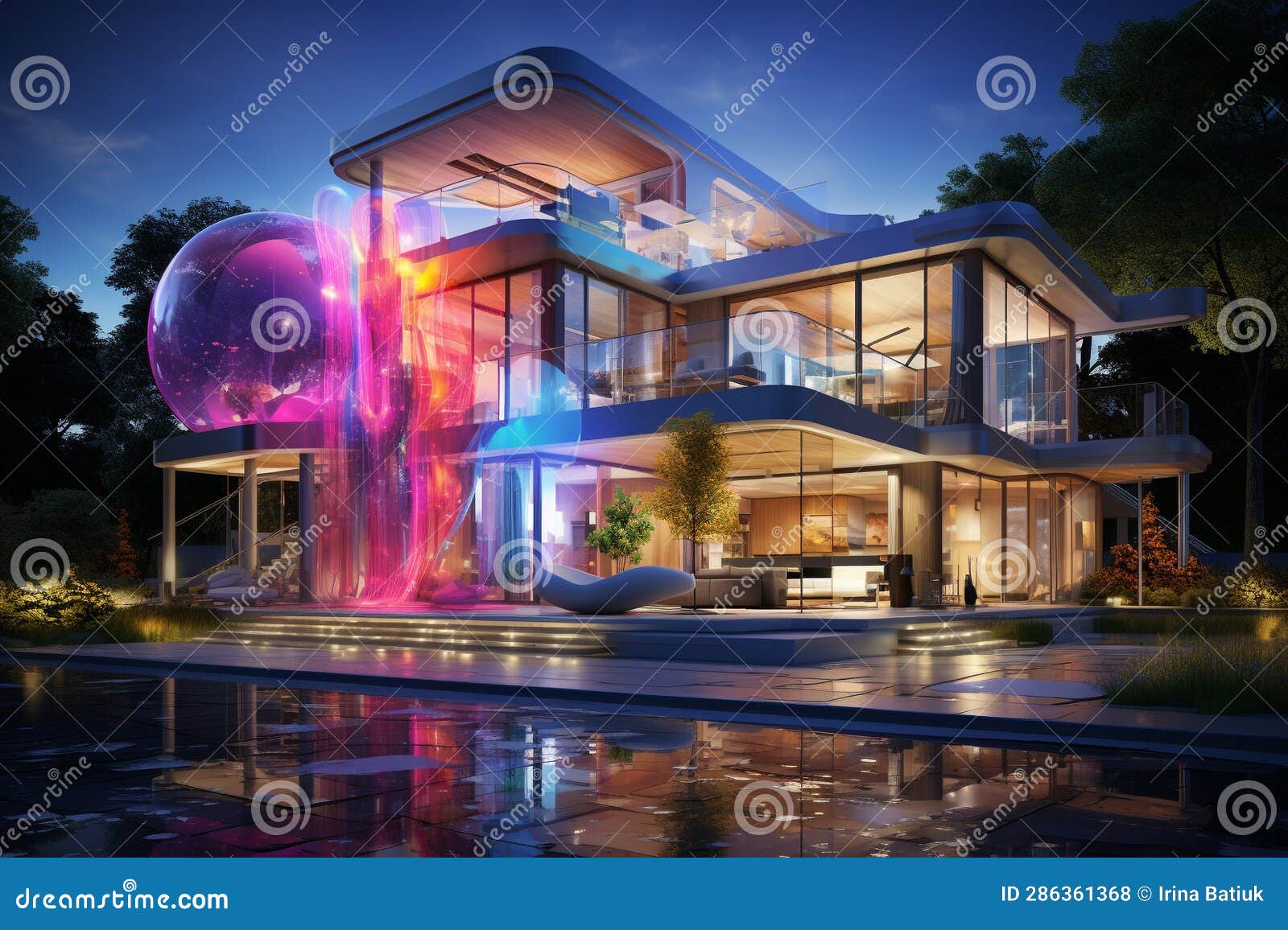 Future House, Futuristic. Smart Technologies, Energy Efficiency, Smart ...