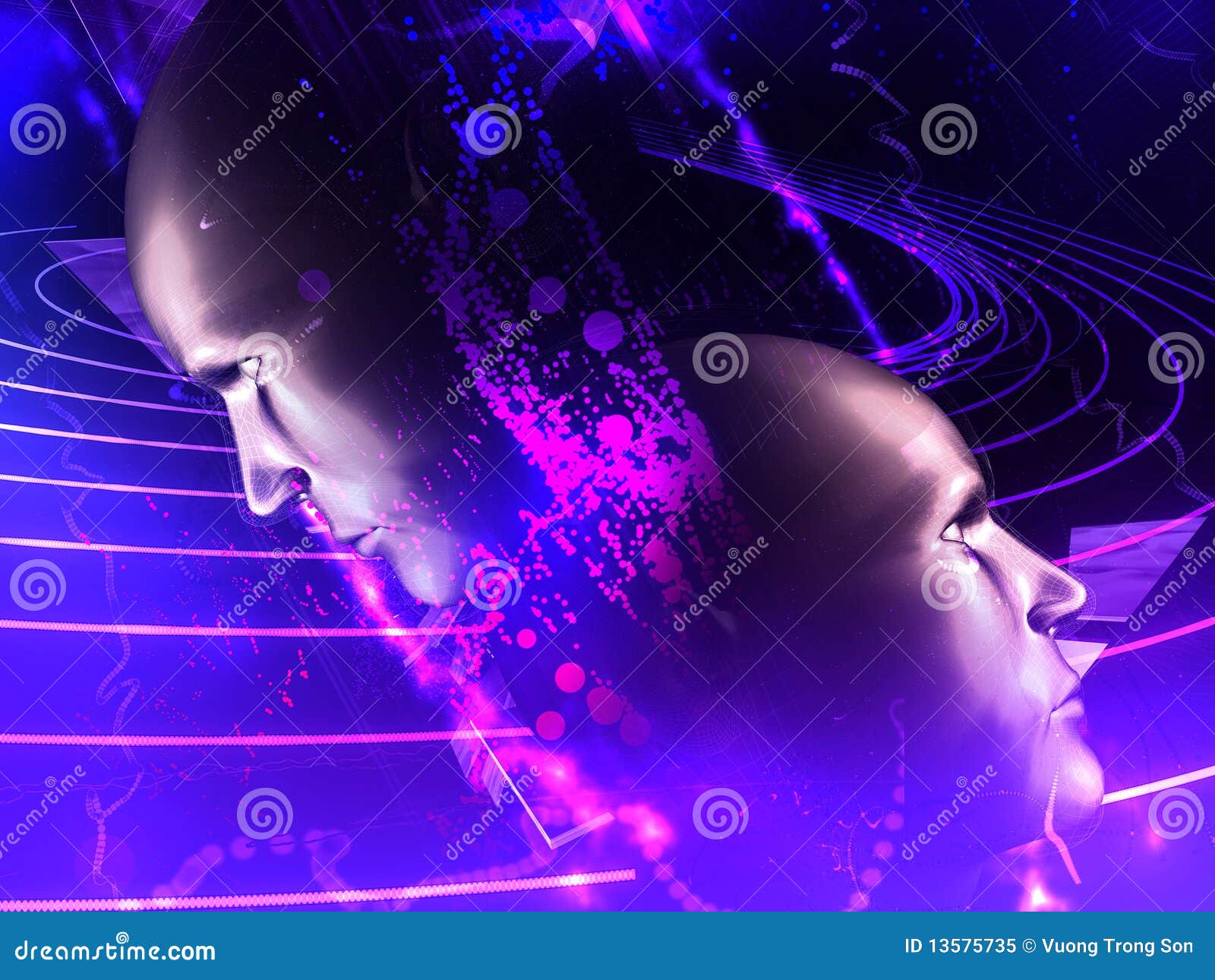 Future Human Background stock illustration. Illustration of human ...