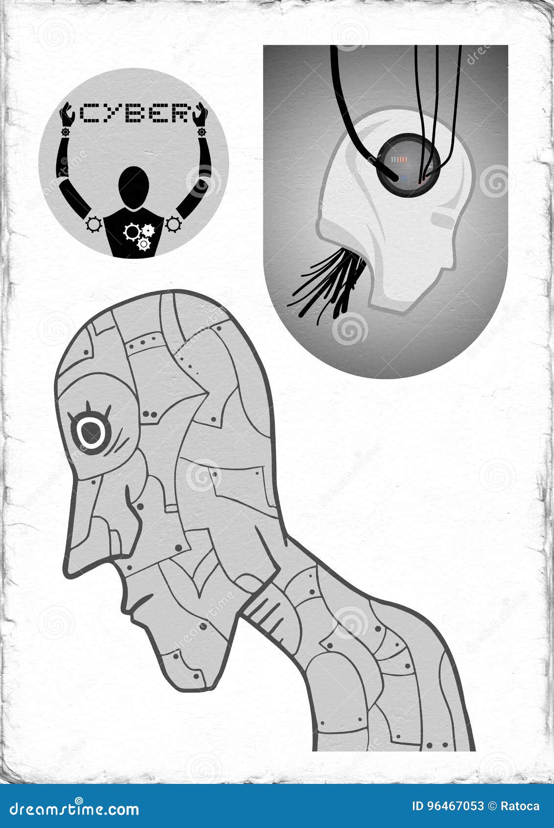 Future human stock illustration. Illustration of futuristic - 96467053