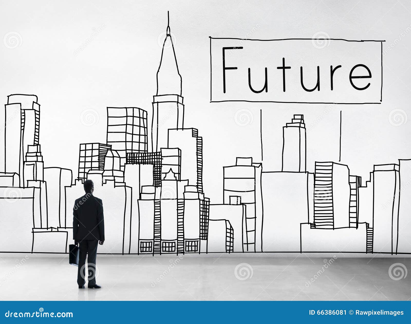 Future Imagine Development Forecast Cityscape Concept Stock Image ...