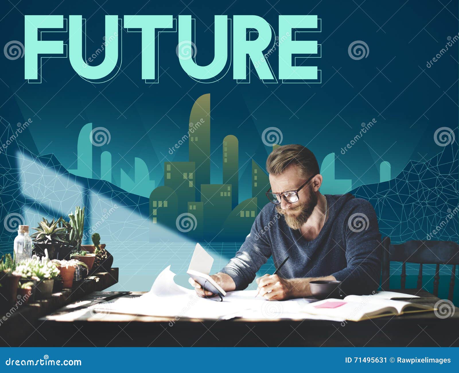 Future Imagine Innovation Plan Progress Vision Concept Stock ...