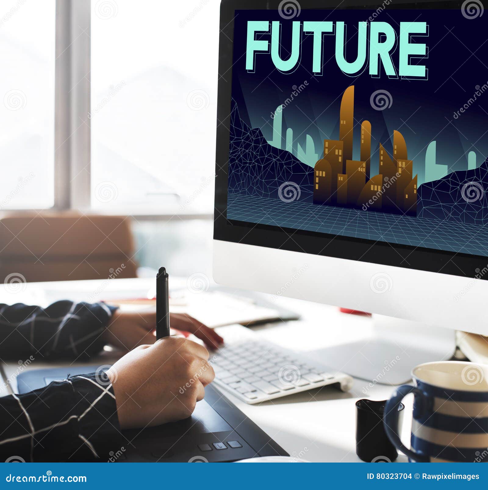 Future Imagine Innovation Plan Progress Vision Concept Stock Photo ...