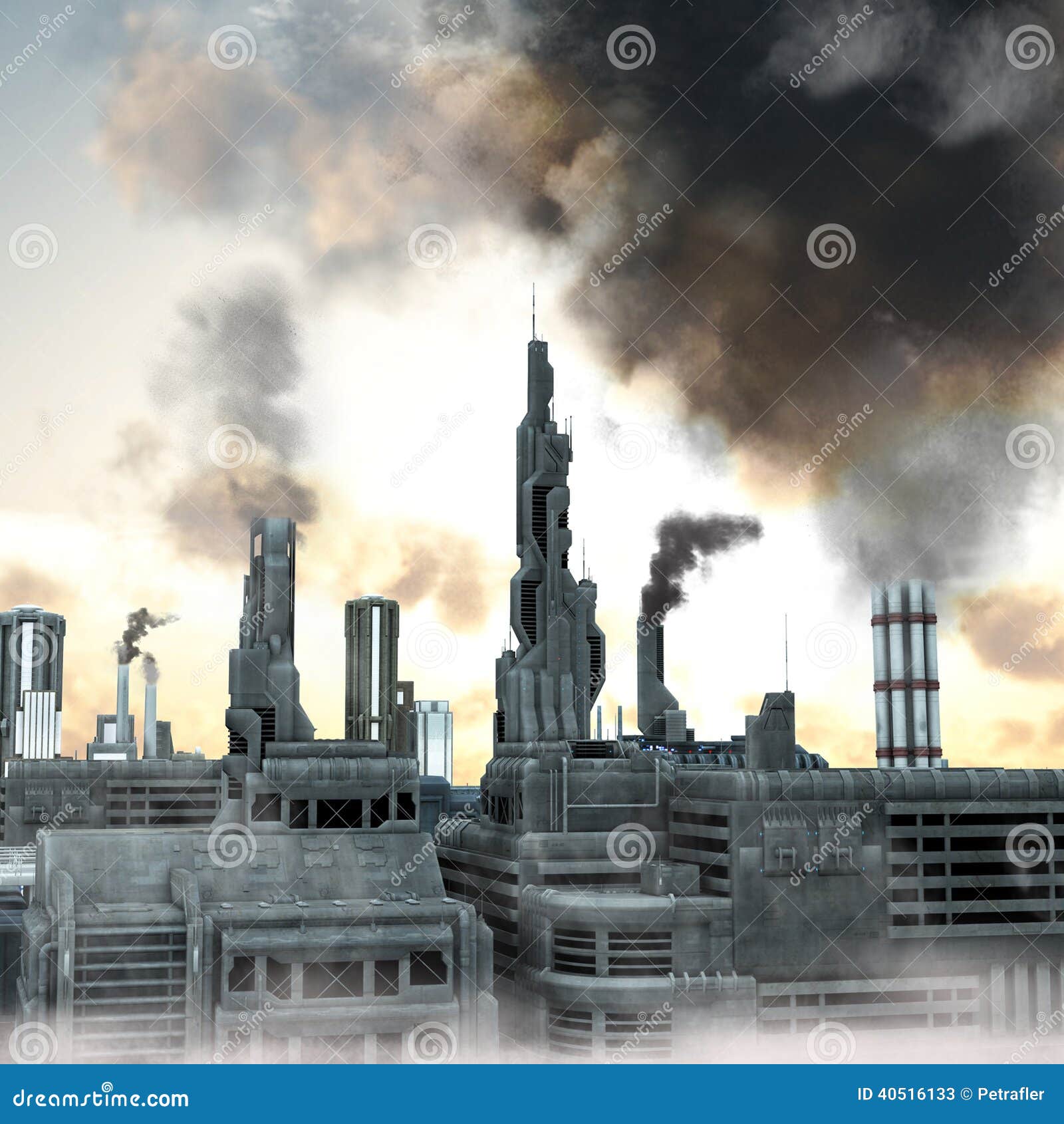 Polluted Future City