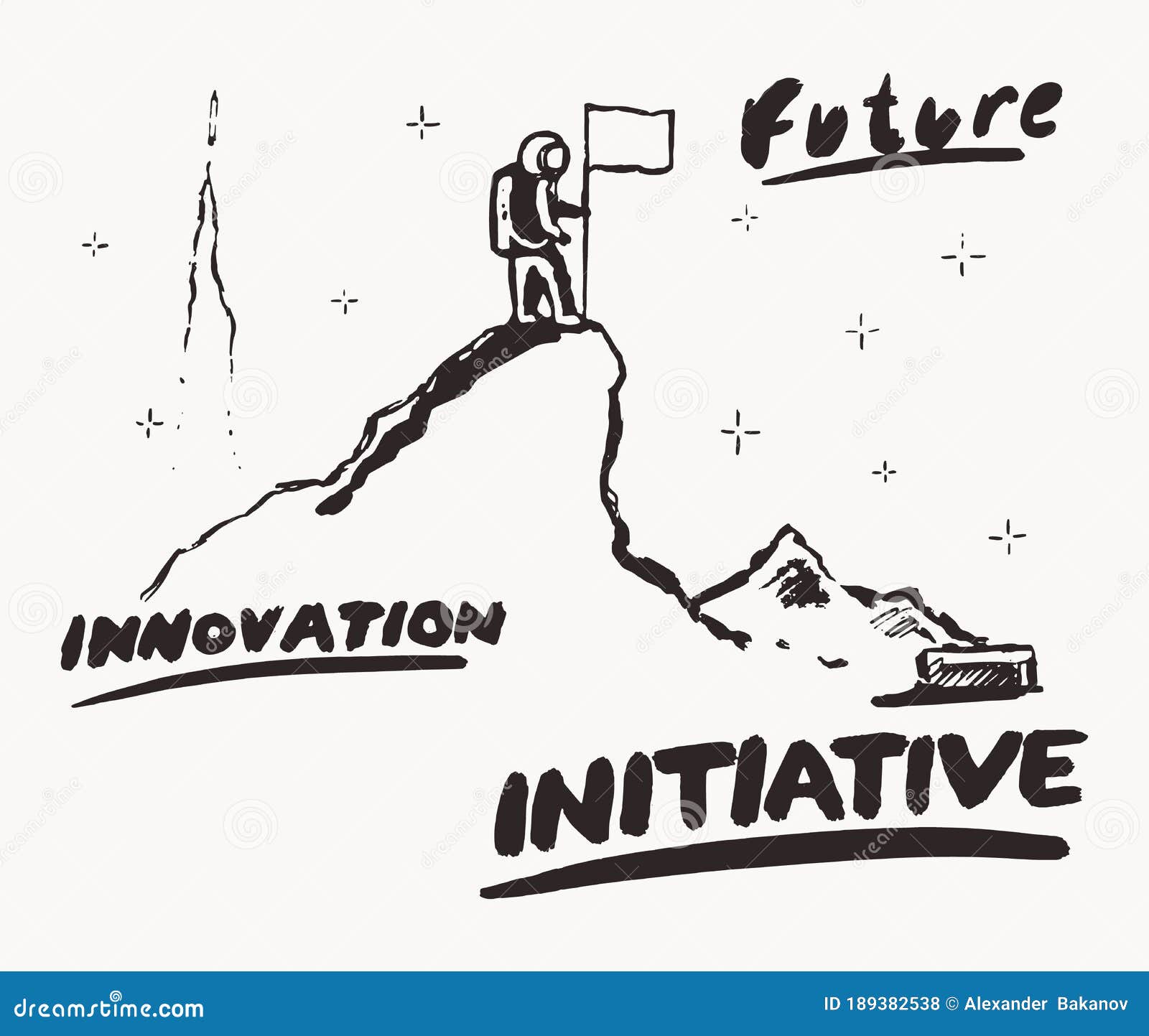 Future Innovation Initiative a Astronaut a Vector Stock Vector ...