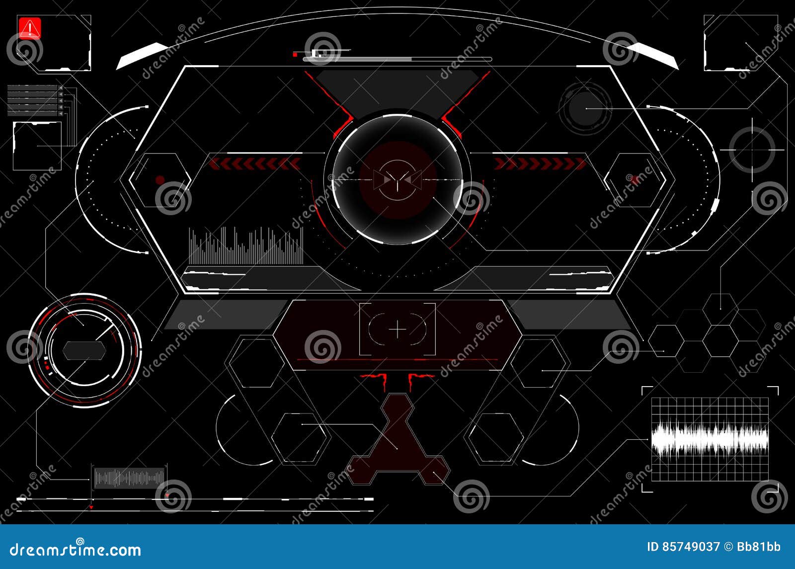 Future Interface. Digital Elements Stock Vector - Illustration of blue ...