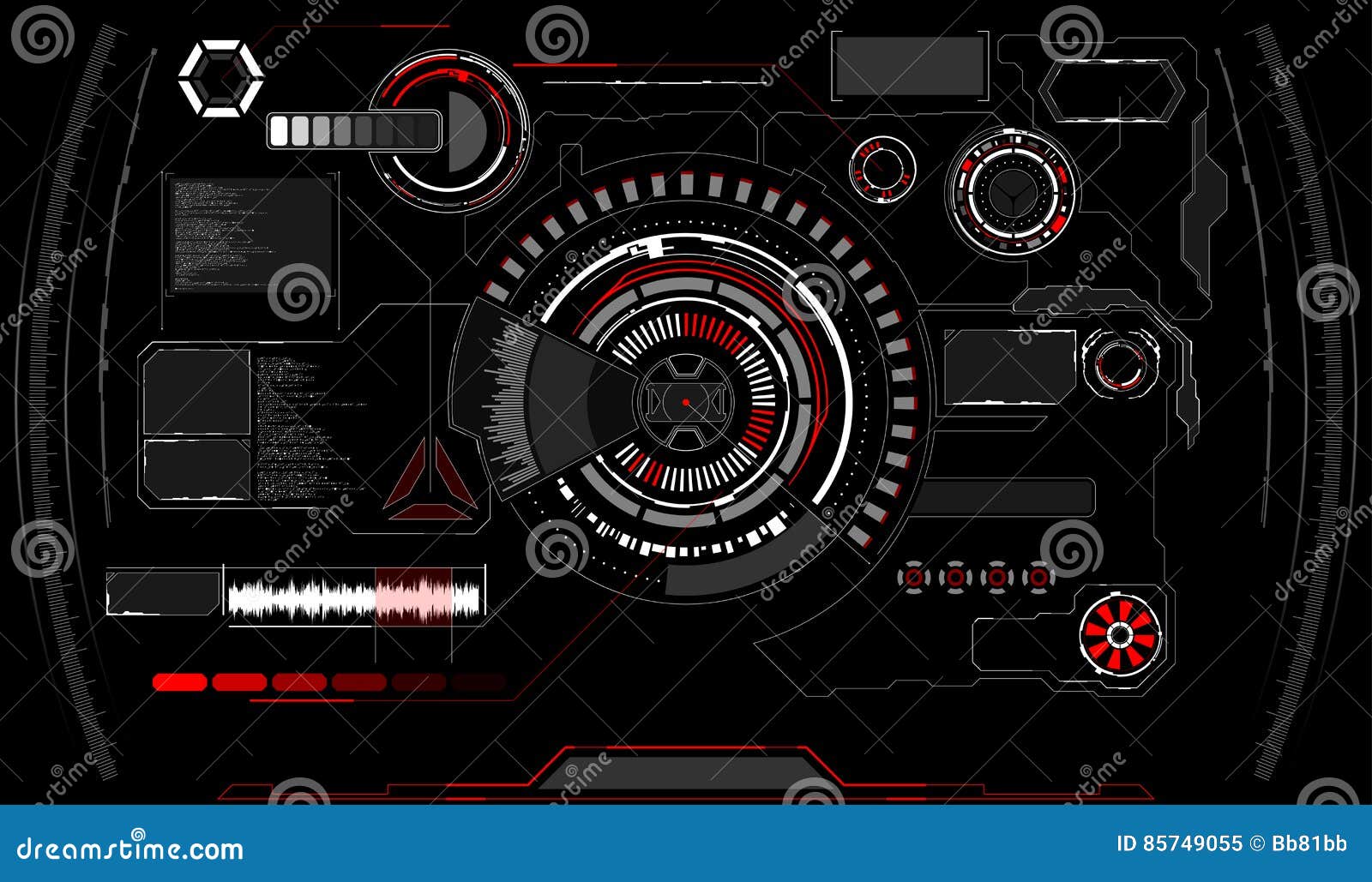 Future Interface. Digital Elements Stock Vector - Illustration of cyber ...