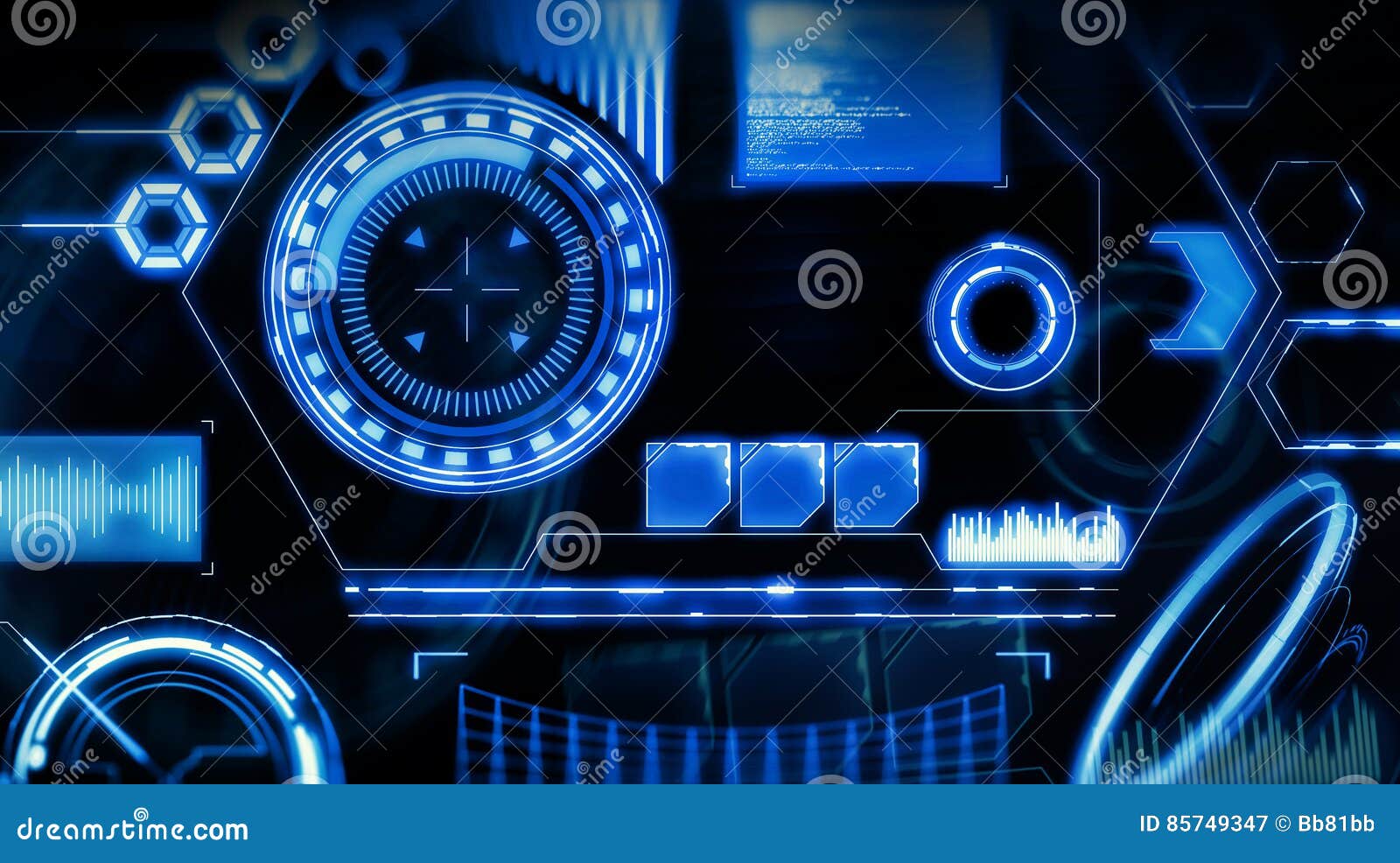 Future Interface. Digital Elements Stock Illustration - Illustration of ...