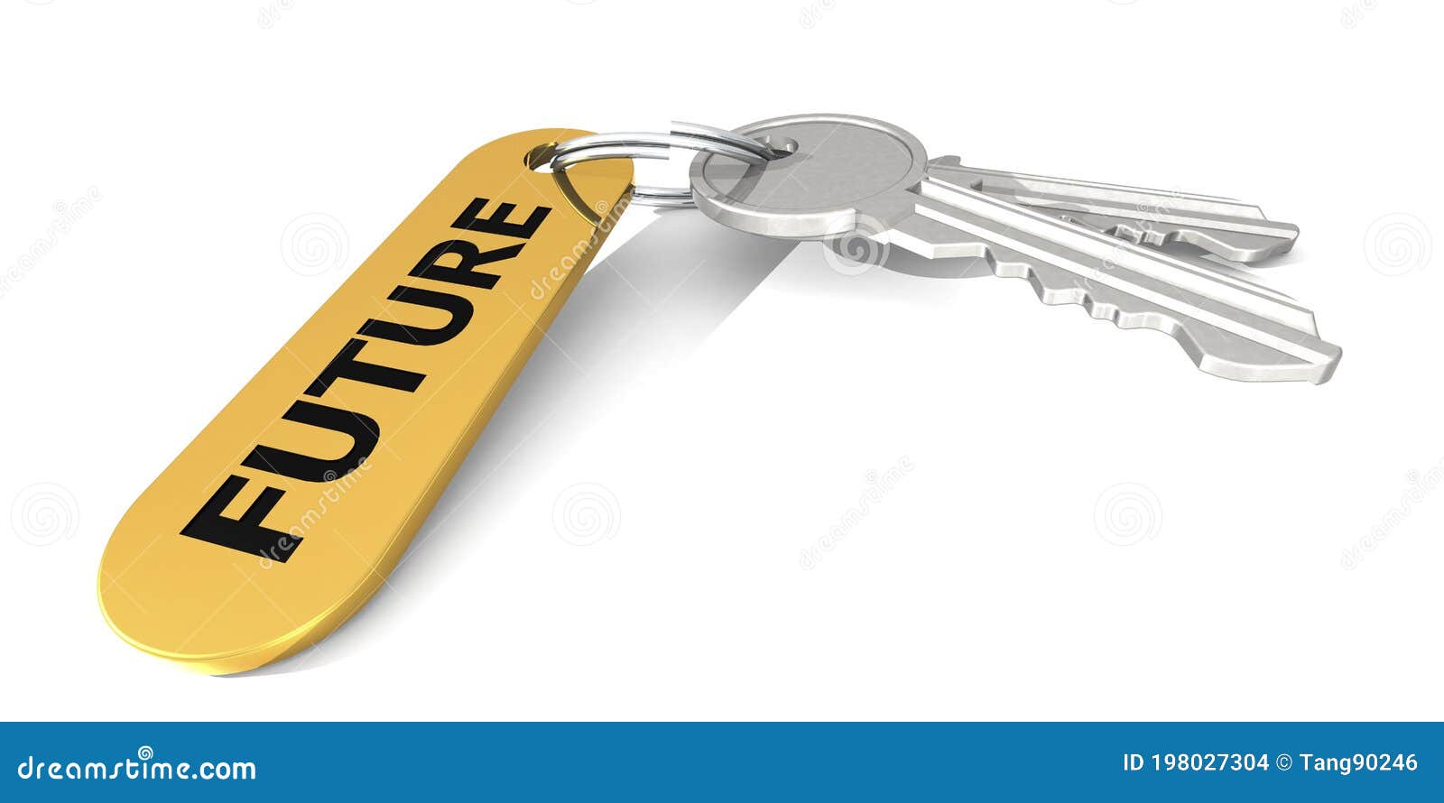 Future Label Attached To the Keys Stock Illustration - Illustration of ...