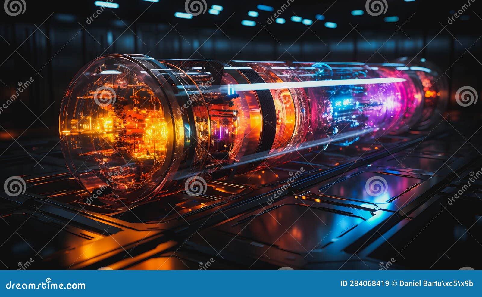 Future Large Hadron Collider. Generative AI Stock Illustration ...