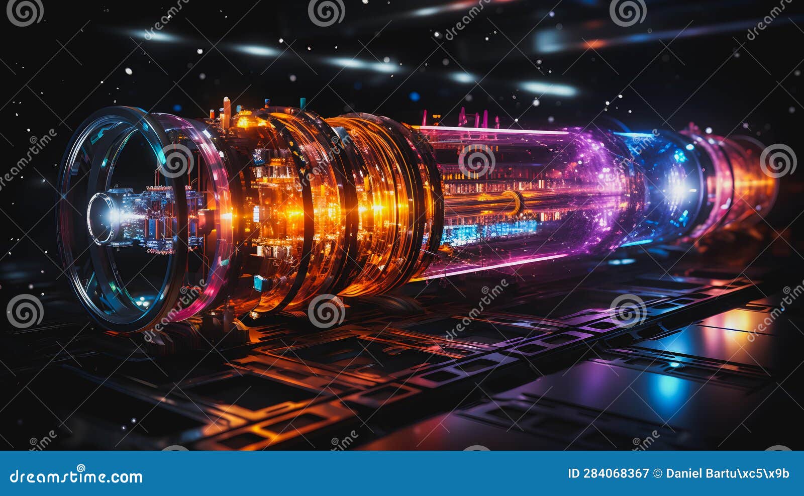 Future Large Hadron Collider. Generative AI Stock Illustration ...