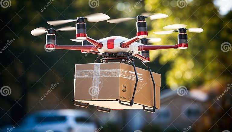 The Future of Last Mile Delivery Using Drones in Urban Areas Stock ...