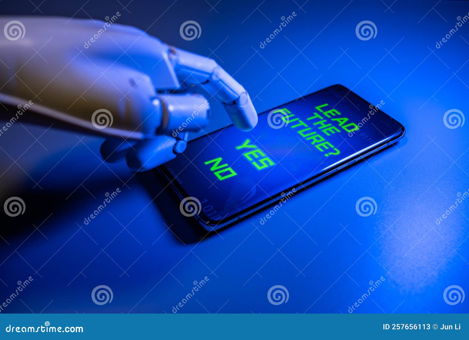 The Future of Leadership: Robotics and AI Stock Image - Image of human ...