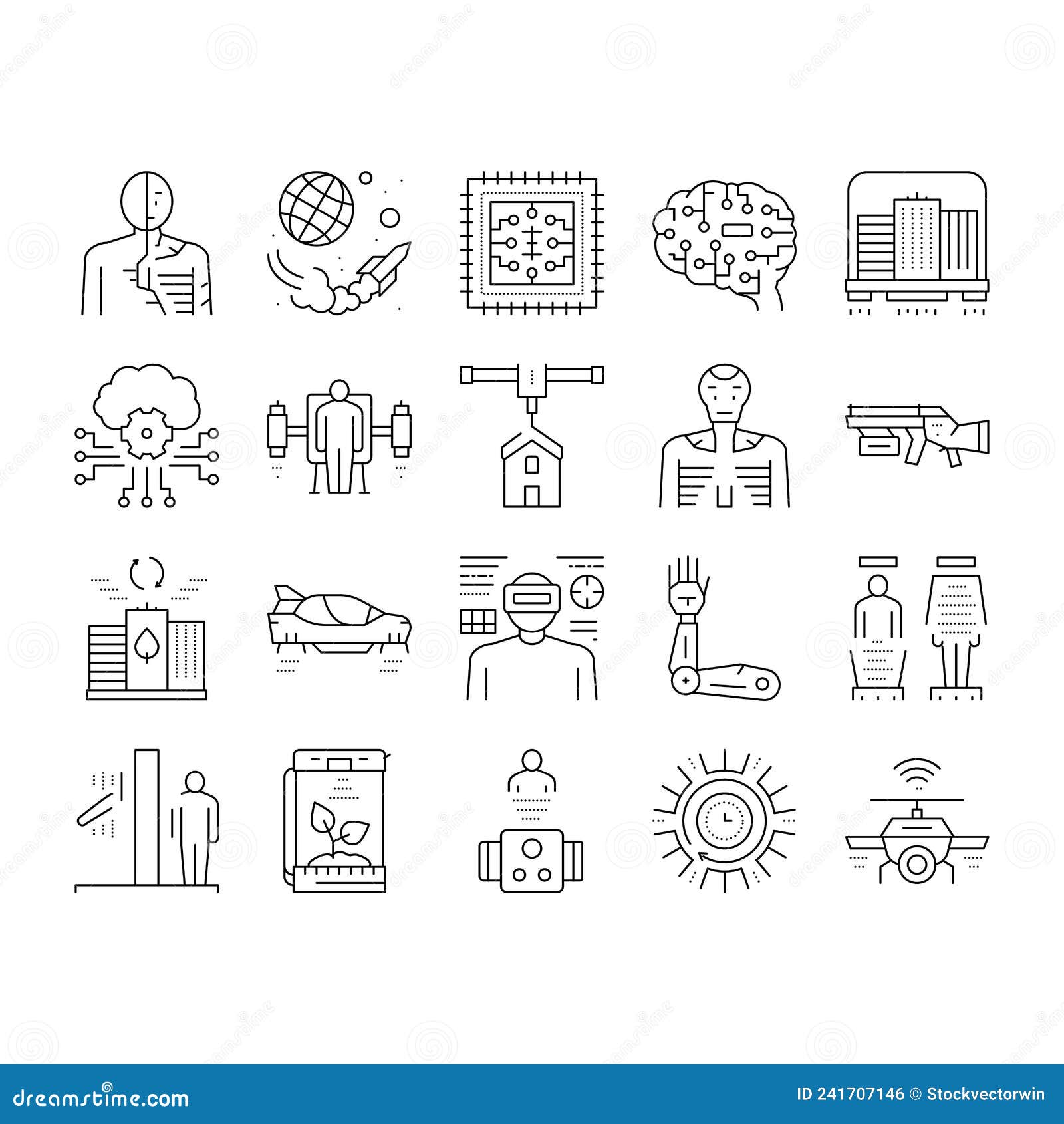 Future Life Devices Collection Icons Set Vector . Stock Vector ... Future Life Devices Collection Icons Set Vector . Stock Vector ...