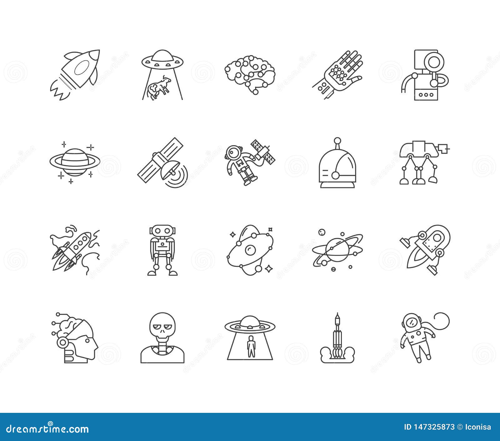 Future Line Icons, Linear Signs, Vector Set, Outline Concept ...