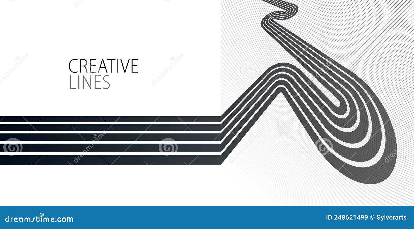 Future Lines in 3D Perspective Vector Abstract Background, Black and ...