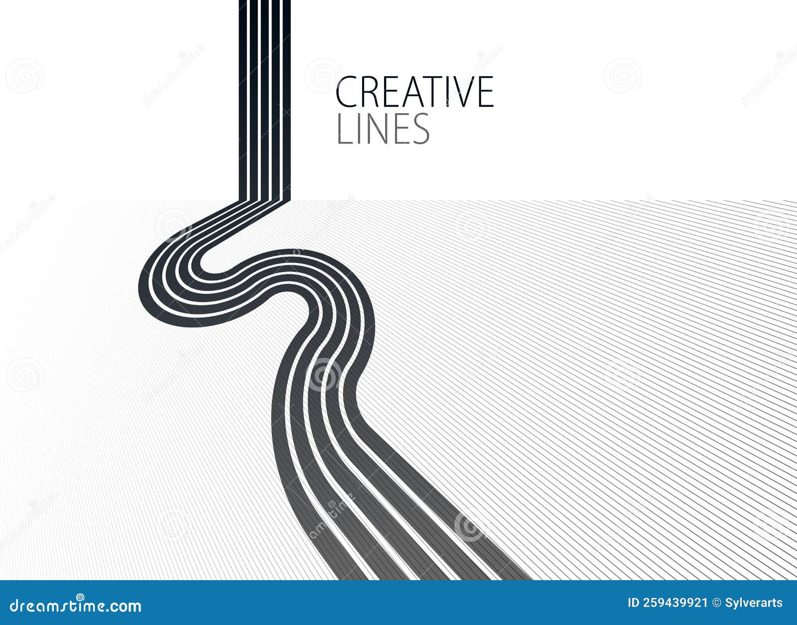 Future Lines in 3D Perspective Vector Abstract Background, Black and ...