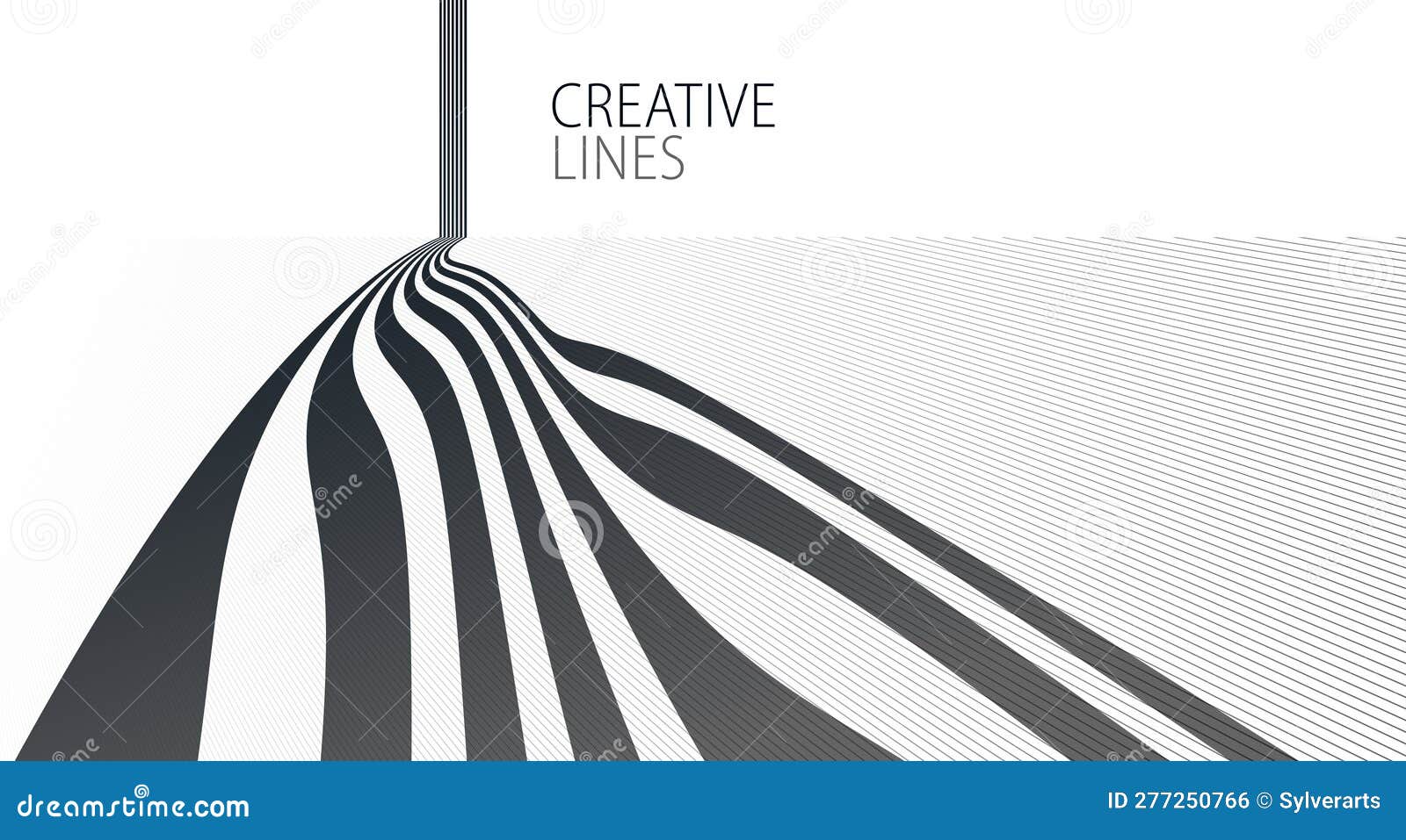 Future Lines in 3D Perspective Vector Abstract Background, Black and ...