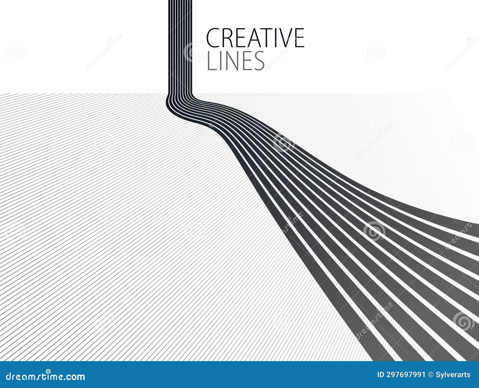 Future Lines in 3D Perspective Vector Abstract Background, Black and ...