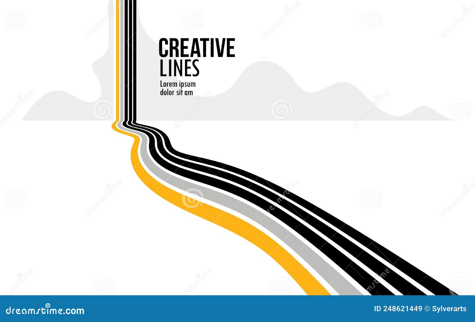 Future Lines in 3D Perspective Vector Abstract Background, Black and ...