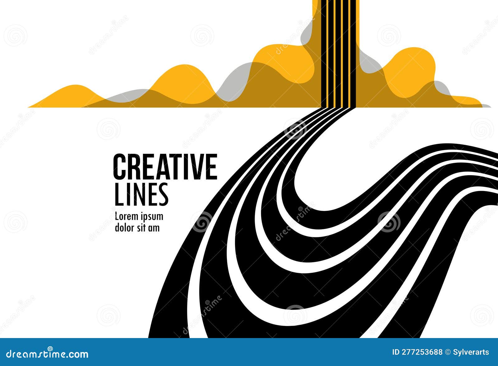 Future Lines in 3D Perspective Vector Abstract Background, Black and ...