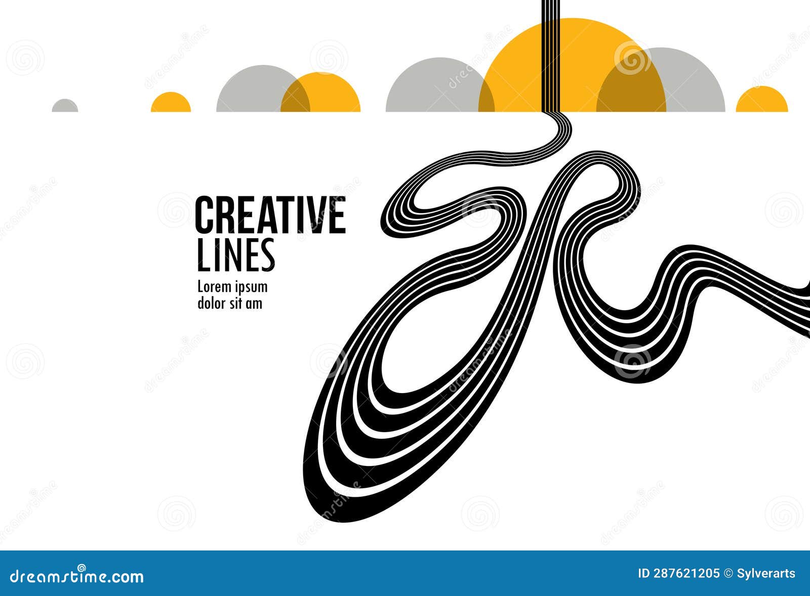 Future Lines in 3D Perspective Vector Abstract Background, Black and ...