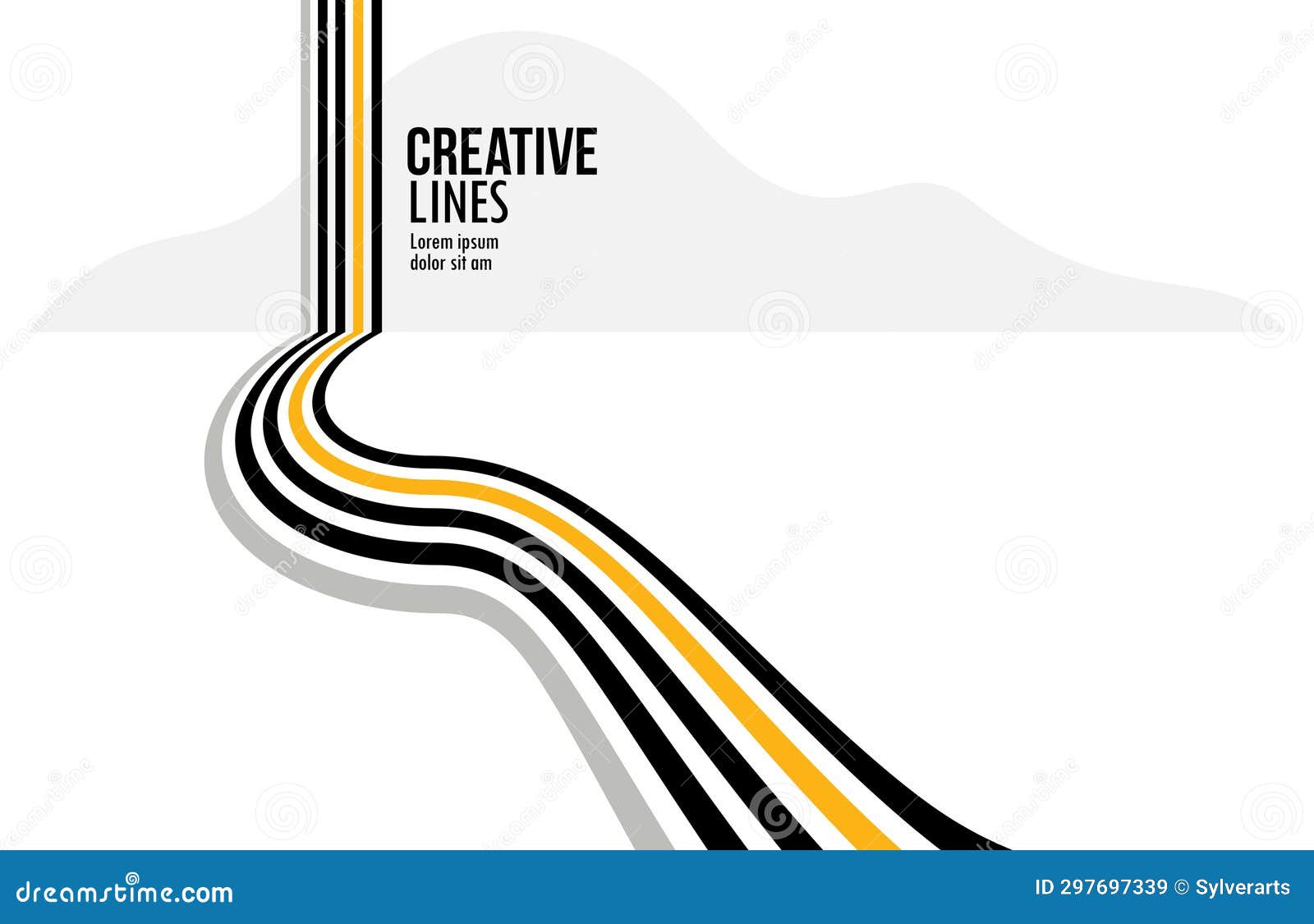 Future Lines in 3D Perspective Vector Abstract Background, Black and ...