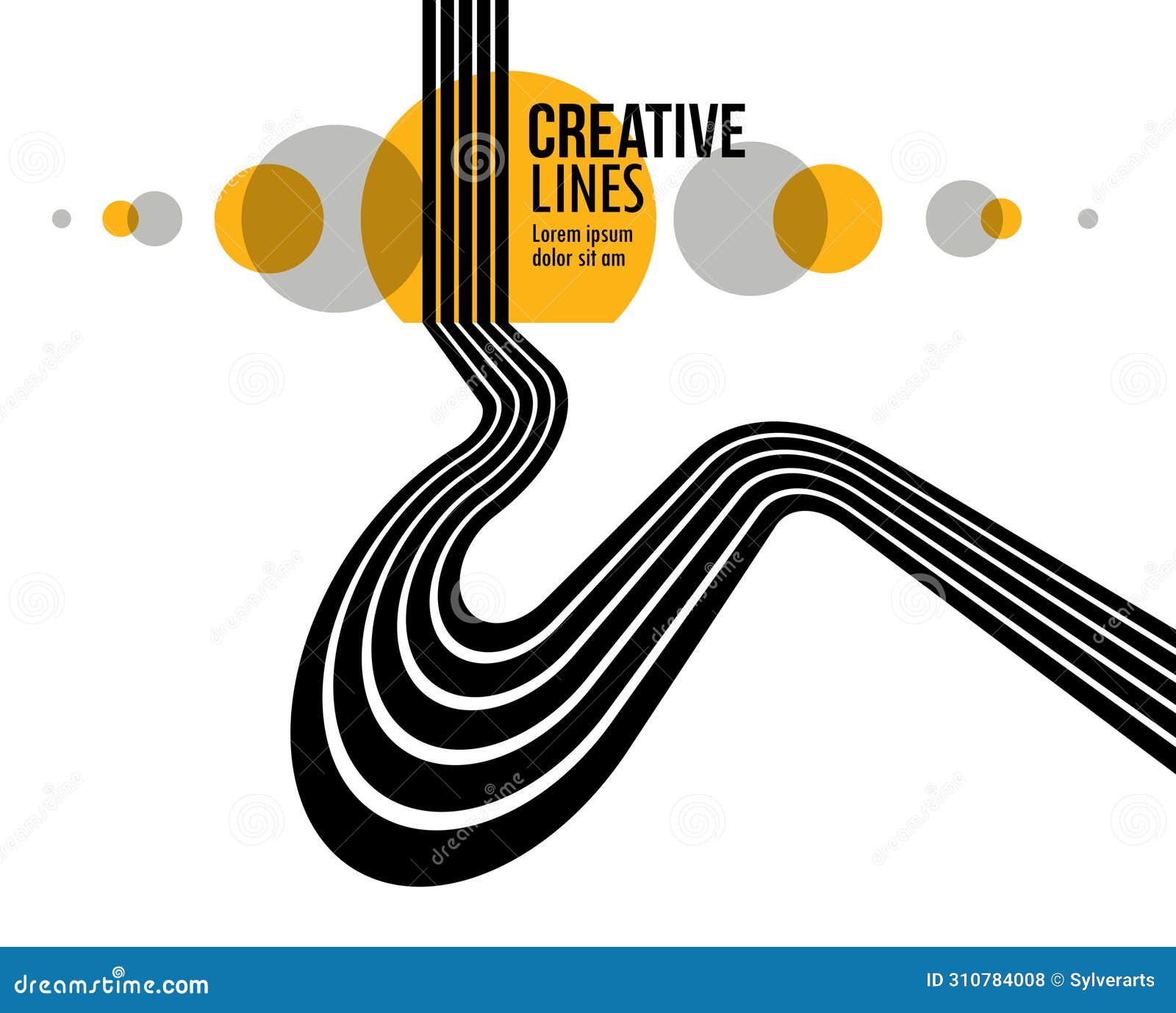 Future Lines in 3D Perspective Vector Abstract Background, Black and ...