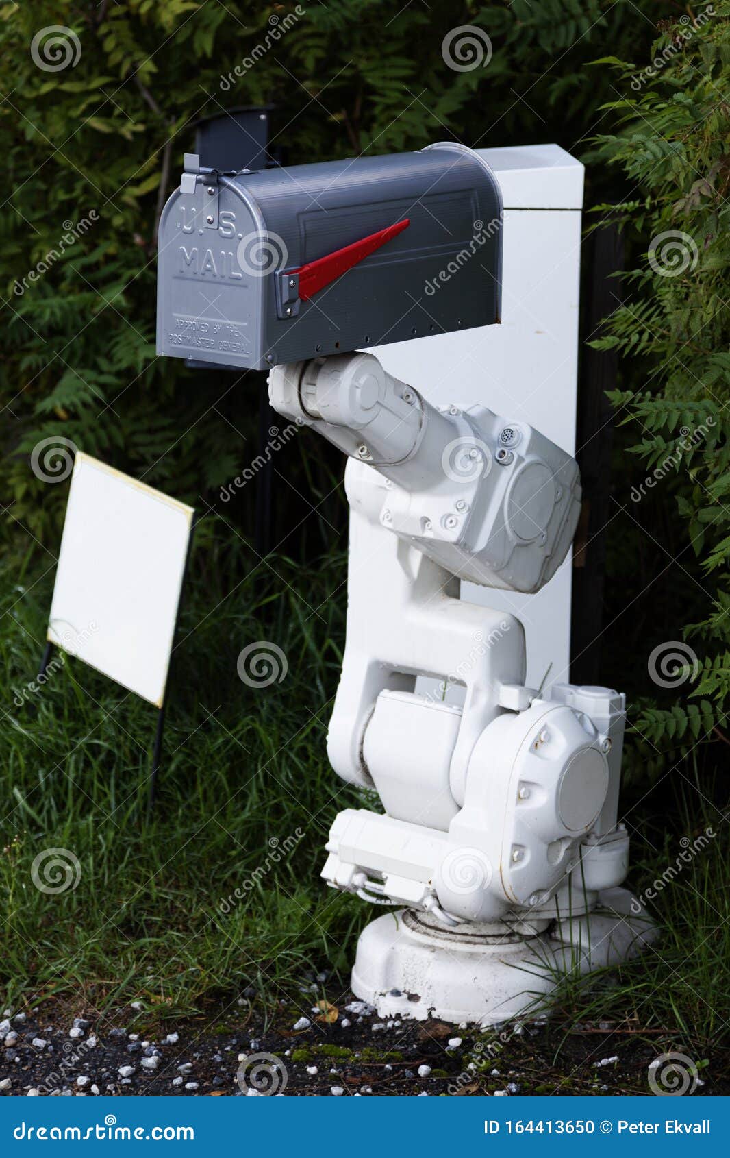 The Future Mailbox with Robotic Arm, Teg 2019 Stock Photo - Image of ...