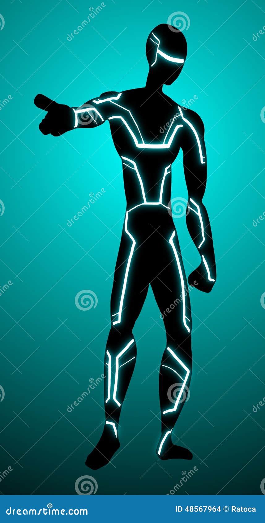 Future man stock vector. Illustration of hero, male, artificial - 48567964