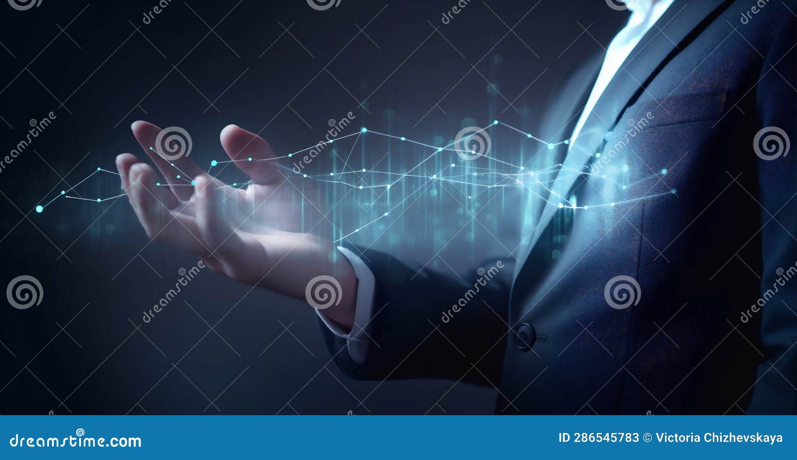 Cyberspace Hand Virtual Background Stock Photo | CartoonDealer.com ...