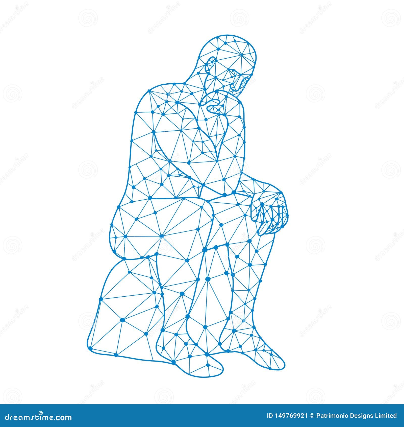Polygon Man Thinking Stock Illustrations – 110 Polygon Man Thinking ...