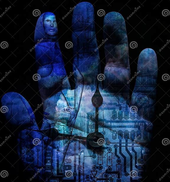 The future of mankind stock illustration. Illustration of bionic ...