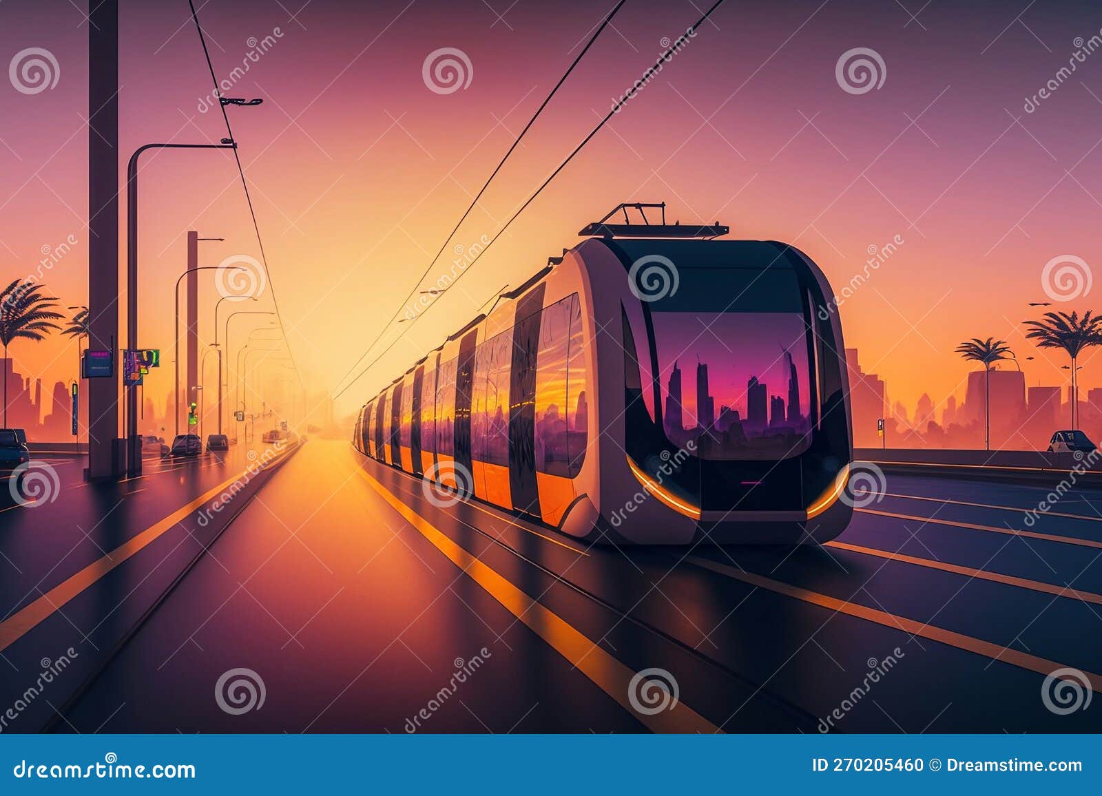 Future of mass transit stock illustration. Illustration of transport ...