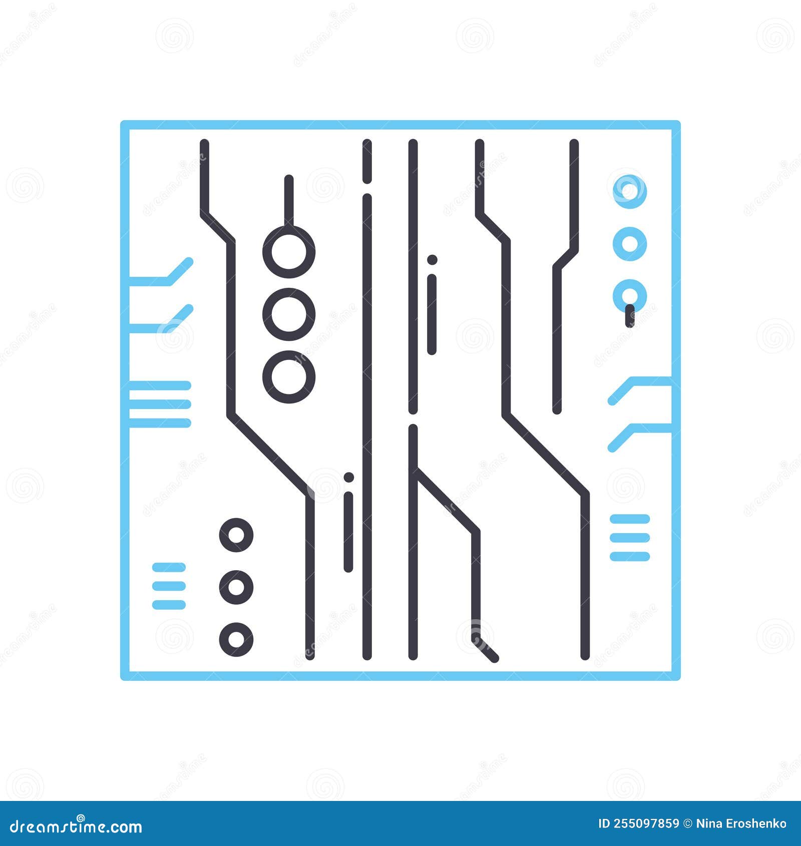 Future Materials Line Icon, Outline Symbol, Vector Illustration ...