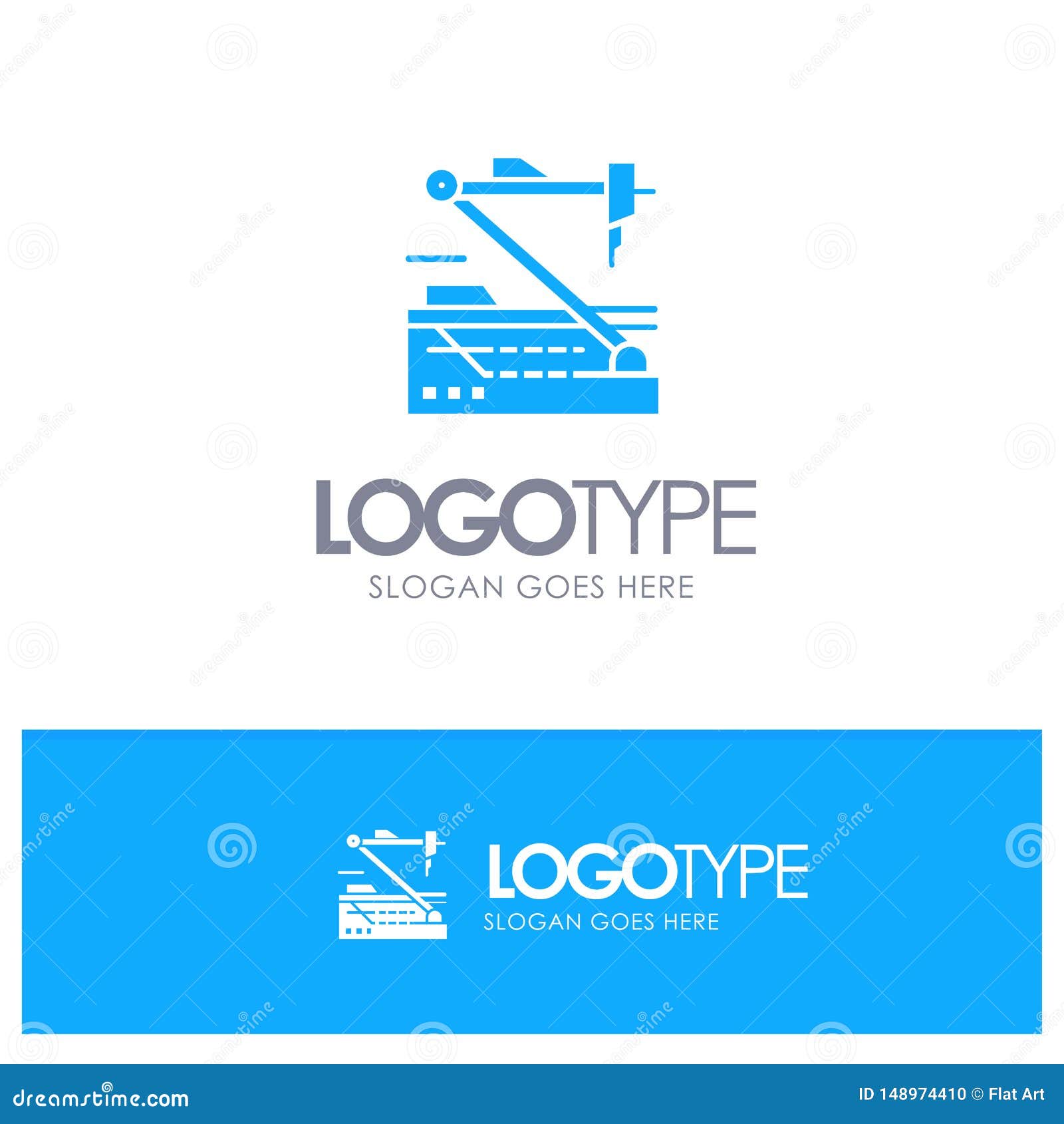 Future, Medical, Medicine, Robot, Robotics Blue Solid Logo with Place ...