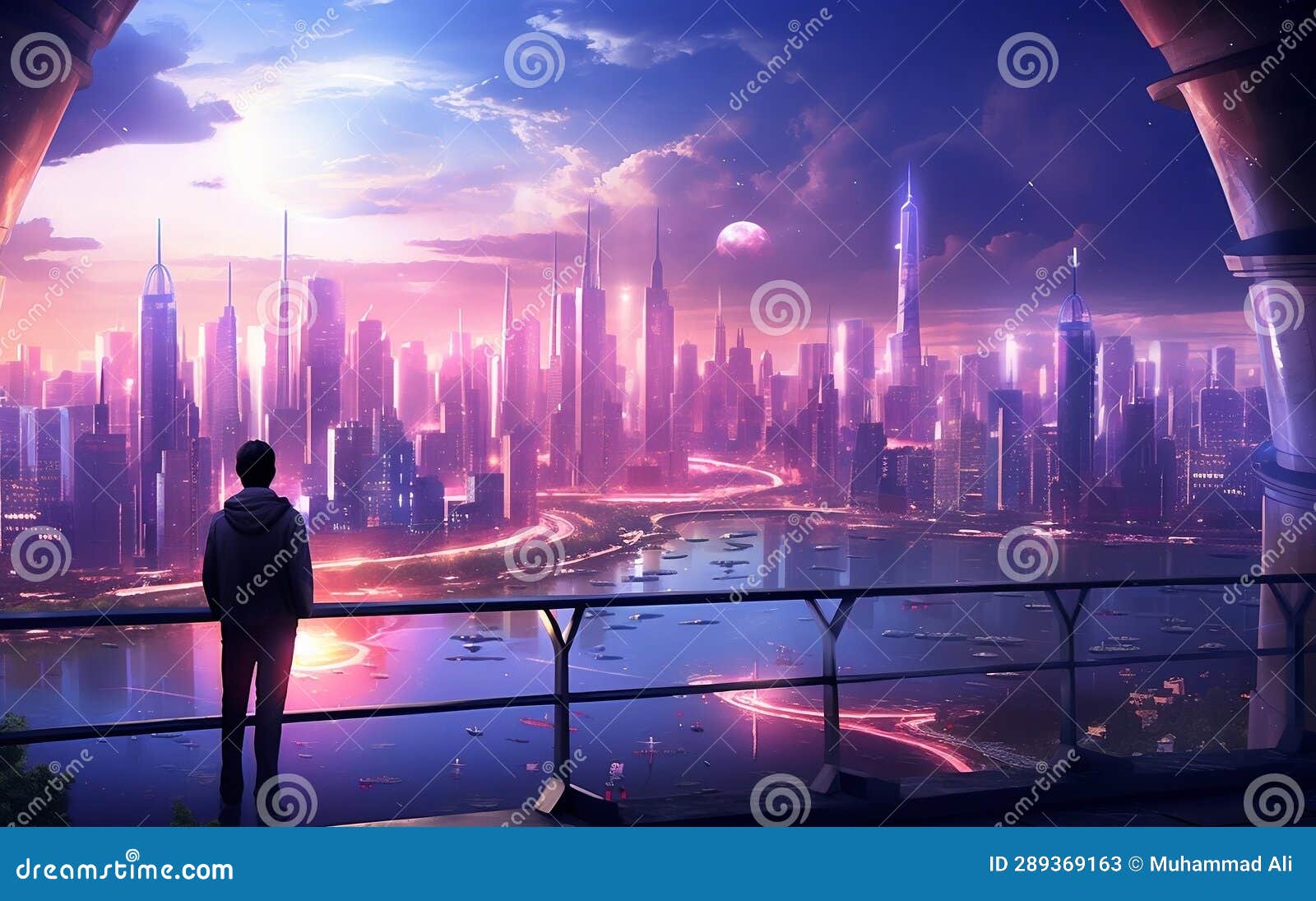 Future Metropolis Explorer. Generative AI Stock Image - Image of exploration, skyscrapers: 289369163