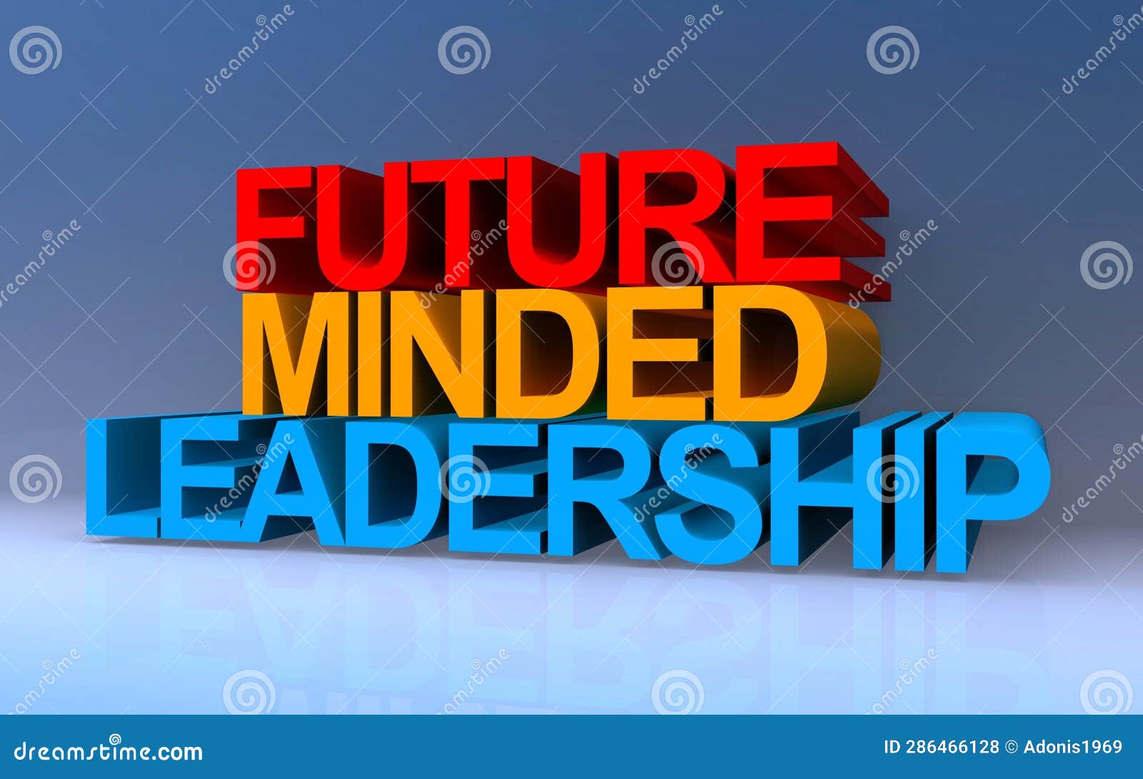 Future Minded Leadership on Blue Stock Illustration - Illustration of ...