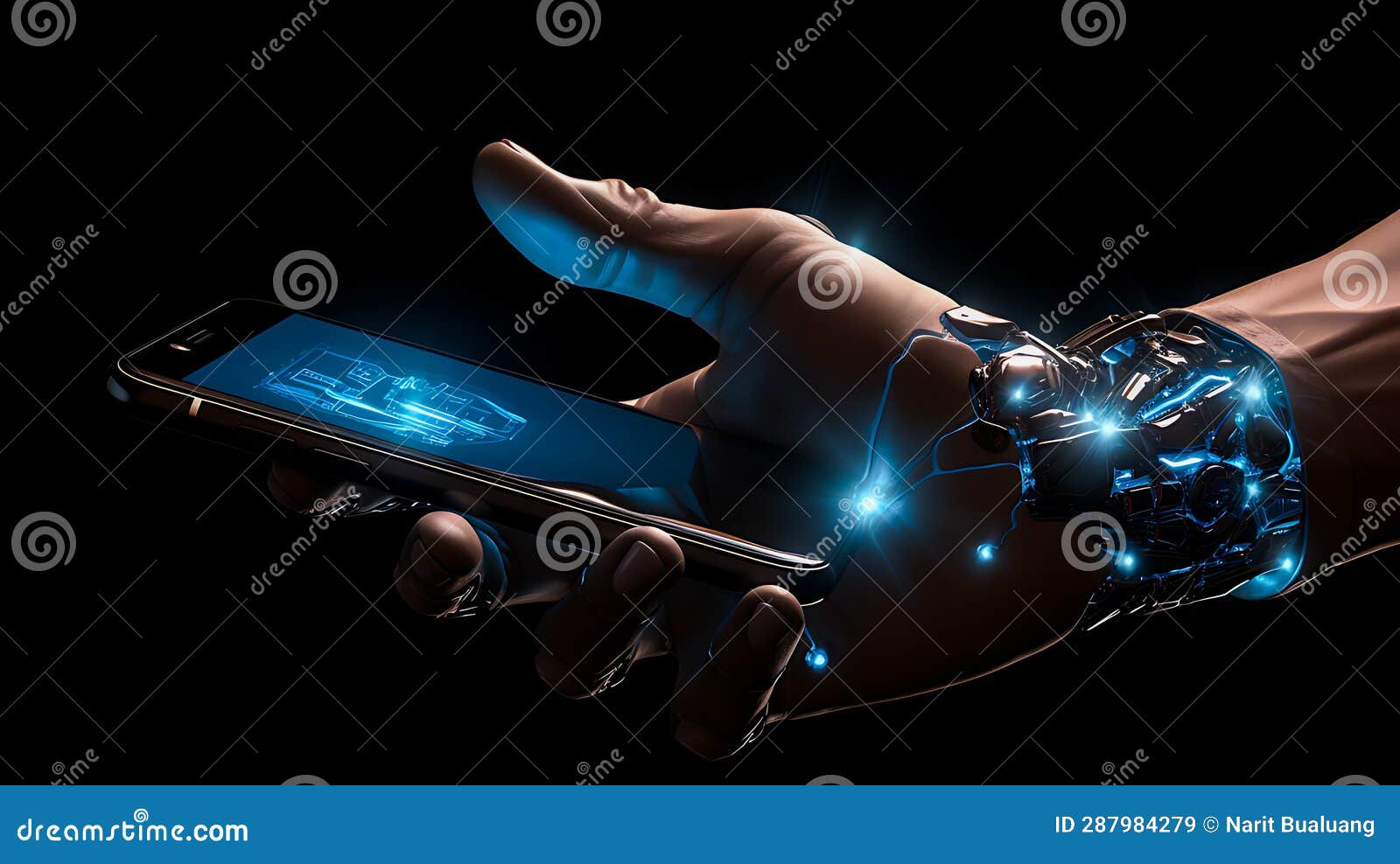 Future mobile phone stock illustration. Illustration of device - 287984279