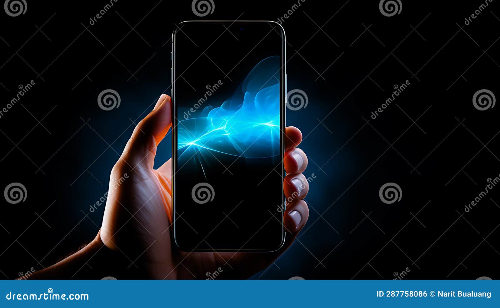 Future mobile phone stock illustration. Illustration of hold - 287758086