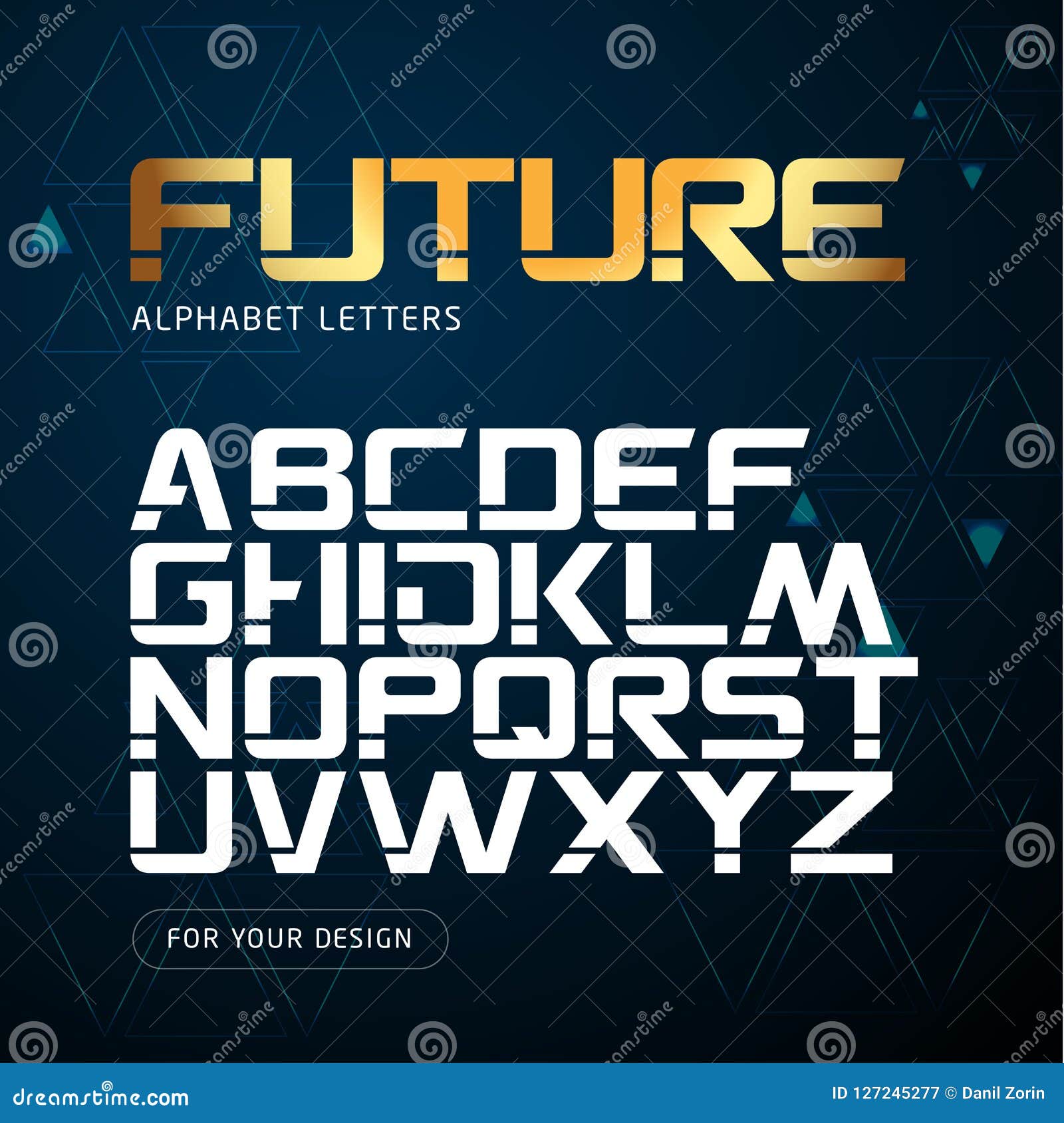 Future - Modern Abstract Alphabet Letters, Sci-fi, Space, Technology ...